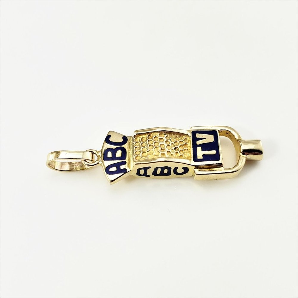 14k Yellow Gold Abc Tv Studio Microphone Charm - Gem